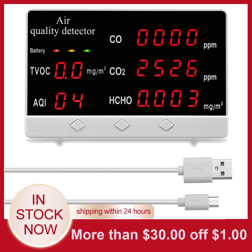 Multifunktionale Digitale CO CO2 HCHO TVOC Gas Det... – Grandado