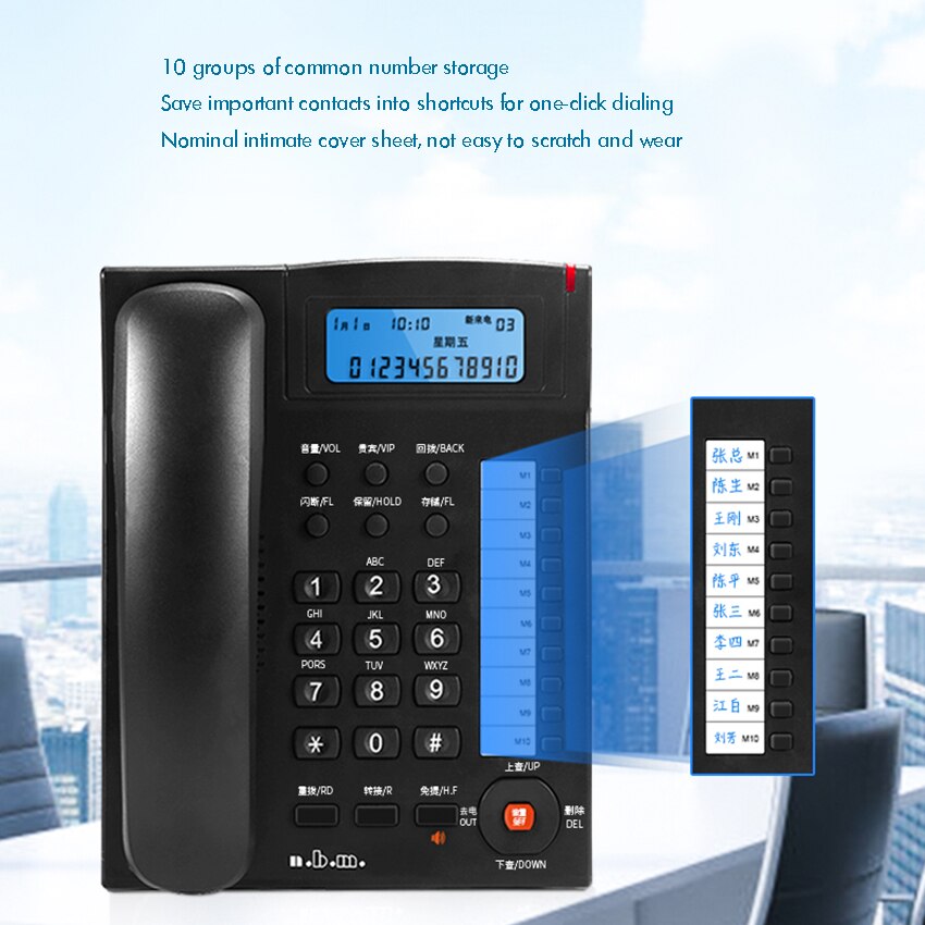 Corded Telephone Black, White, Home Business Landl... – Grandado