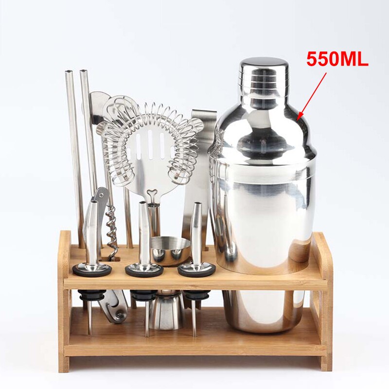 12pcs 750ML/550ML Cocktail Shaker Bar Set Stand Co... – Grandado