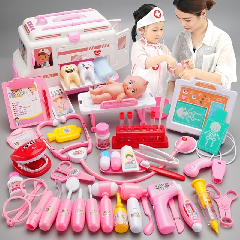 Electric Ambulance Box 52/65 Pcs/Set Girls Role Pl... – Vicedeal