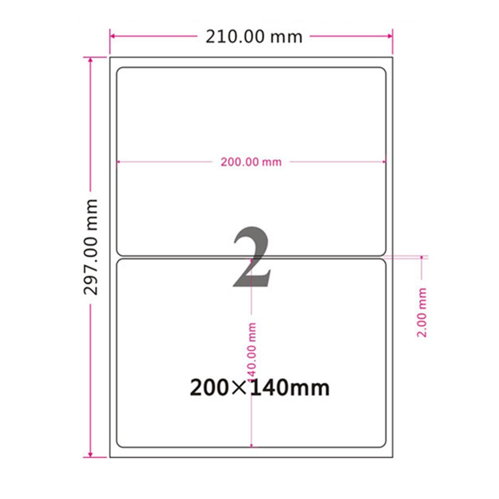 6 maten Glossy Wit A4 Kraftpapier Rechthoek Ronde ... – Grandado