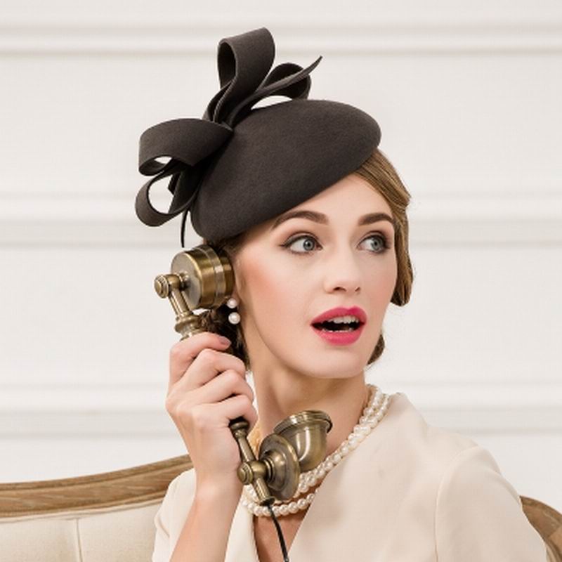 Women Winter British Wool Hat Ladies Dress Party S... – Grandado