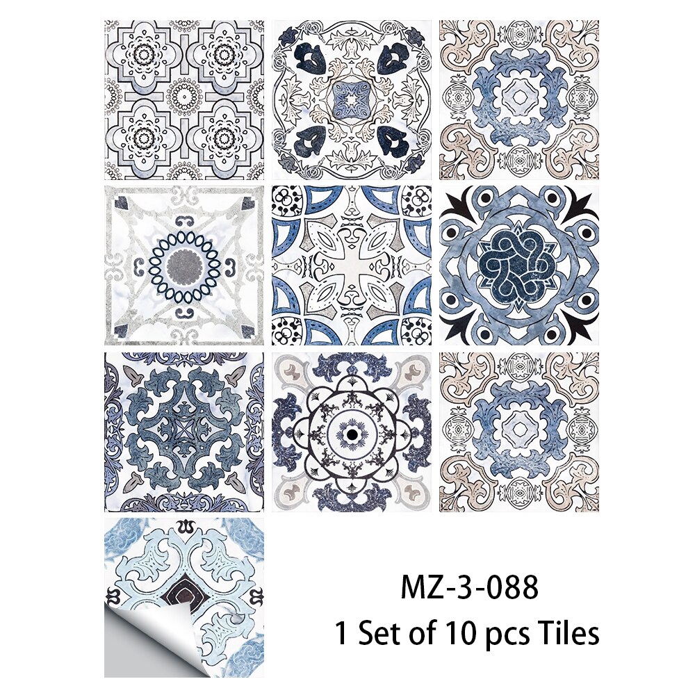 10pcs Bohemian Style Tiles Floor Sticker Kitchen B... – Grandado