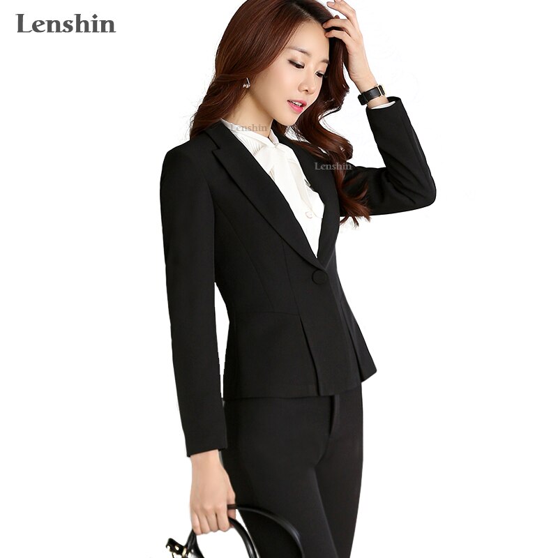 Lenshin 2 Pieces Set Women Business Suits Formal O... – Vicedeal