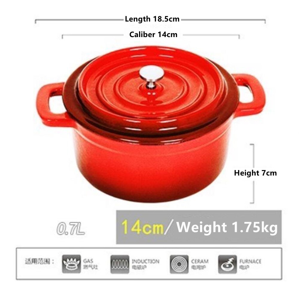 Mini Dutch Ovens Enameled Cast Iron Covered Casser... – Grandado