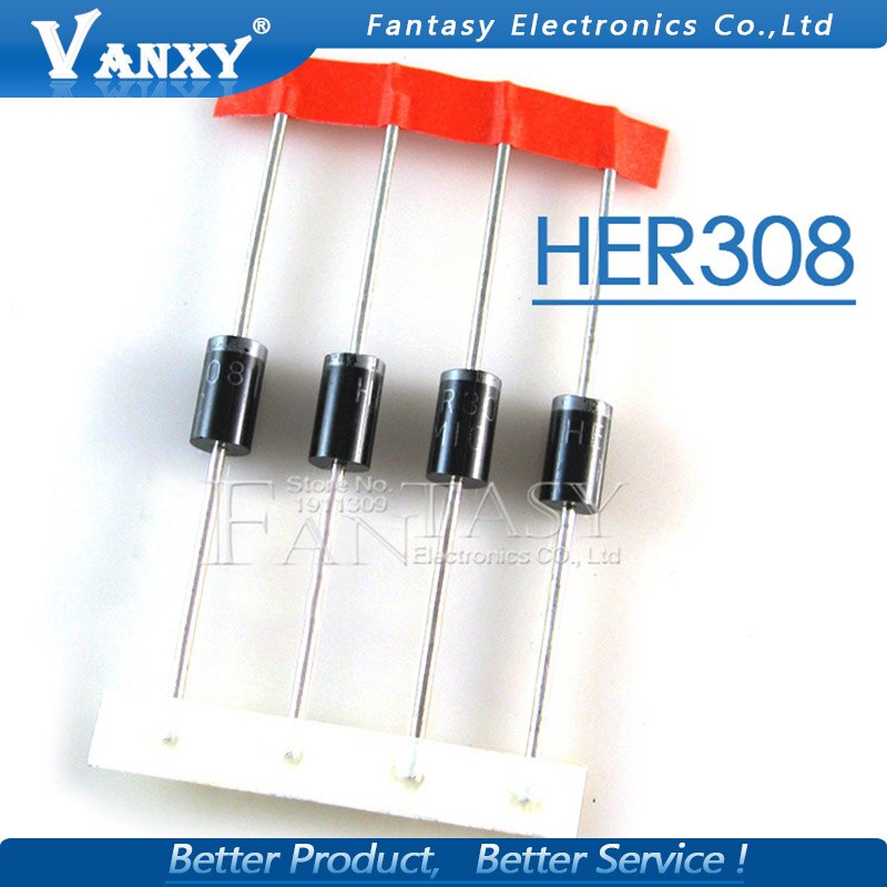 20 stk her 308 3a 1000v fast recovery dioder – Grandado