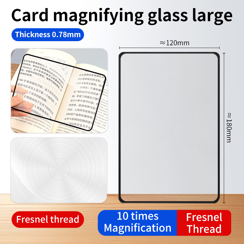 LUXIANZI PVC 10X Magnifier Fresnel LENS Transparen... – Grandado