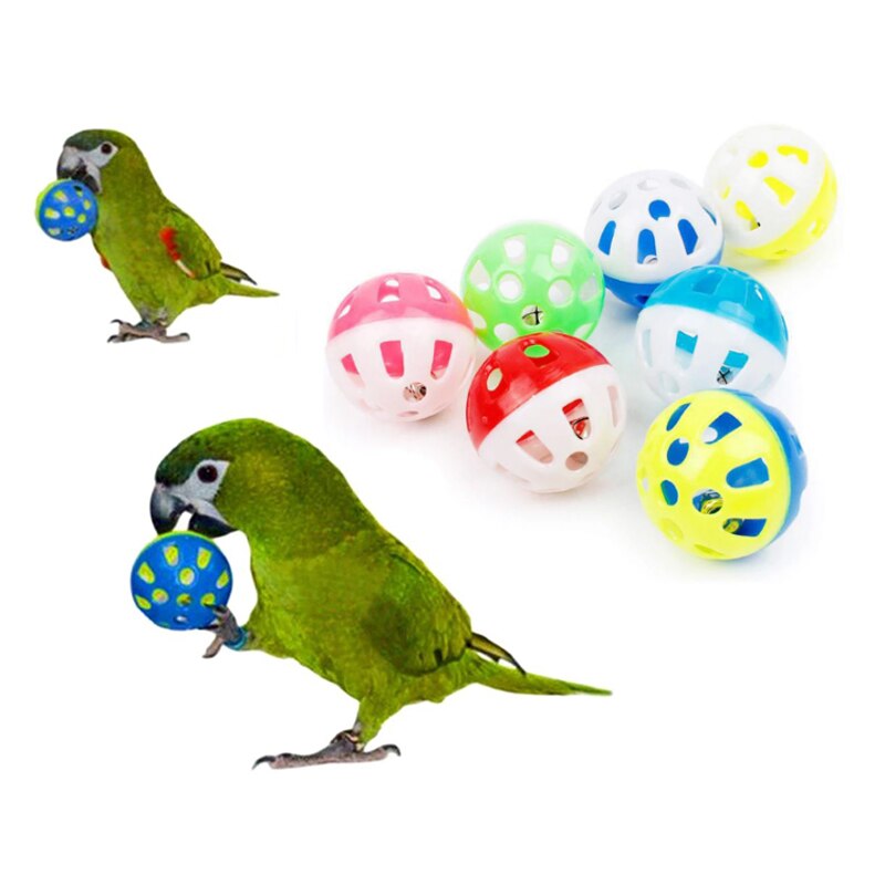 Pet Parrot Toy Colorful Hollow Rolling Bell Ball B... – Vicedeal