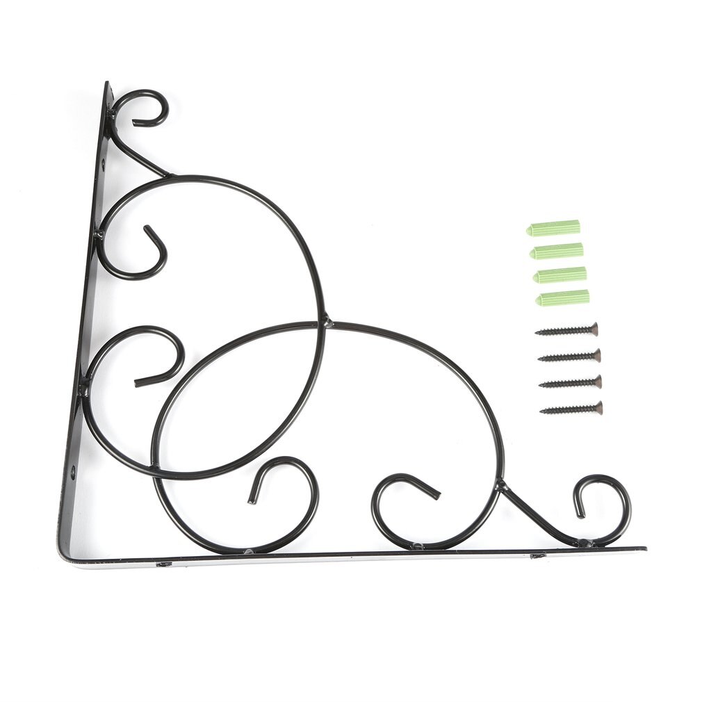 Vintage Style Iron Wall Mounted Floral Shelf Brack... – Grandado