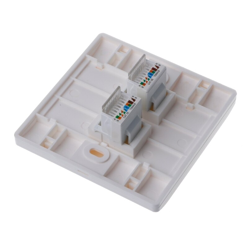 2 Ports RJ45 Network Wall Plate With Female to Fem... – Grandado