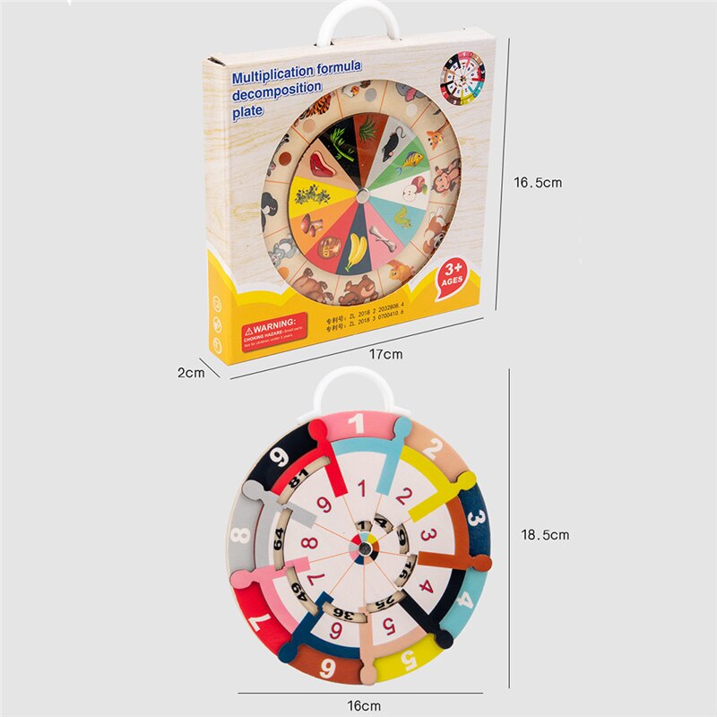 Wooden Math Toys Multiplication Table Animal Doubl... – Grandado