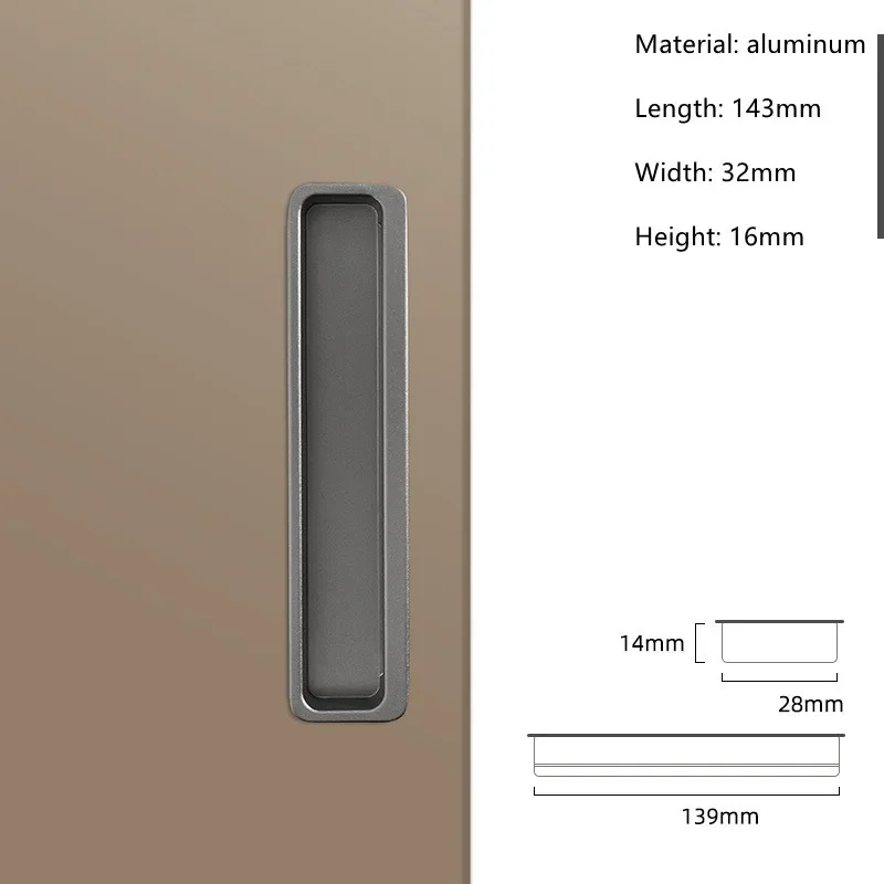 Aluminum Black Embedded Slotted Sliding Door Invis... – Grandado