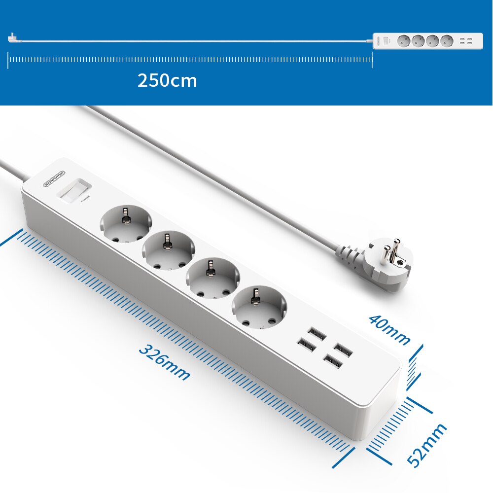 Ntonpower Netwerk Filter Smart Power Strip Eu Plug... – Vicedeal