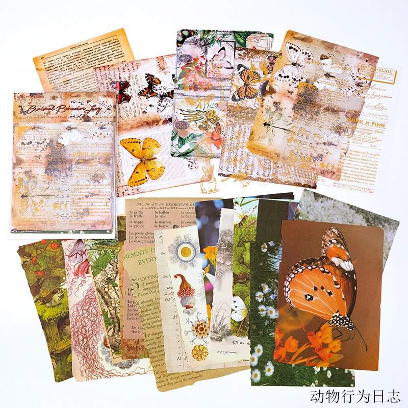 22Pcs English Background Imitation Book Page Mater... – Grandado