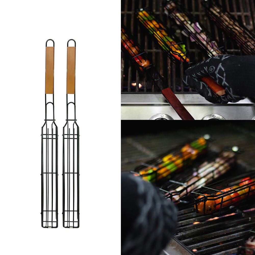 BBQ Tools Meat Fish Grill Basket Vegetables Barbeq... – Grandado
