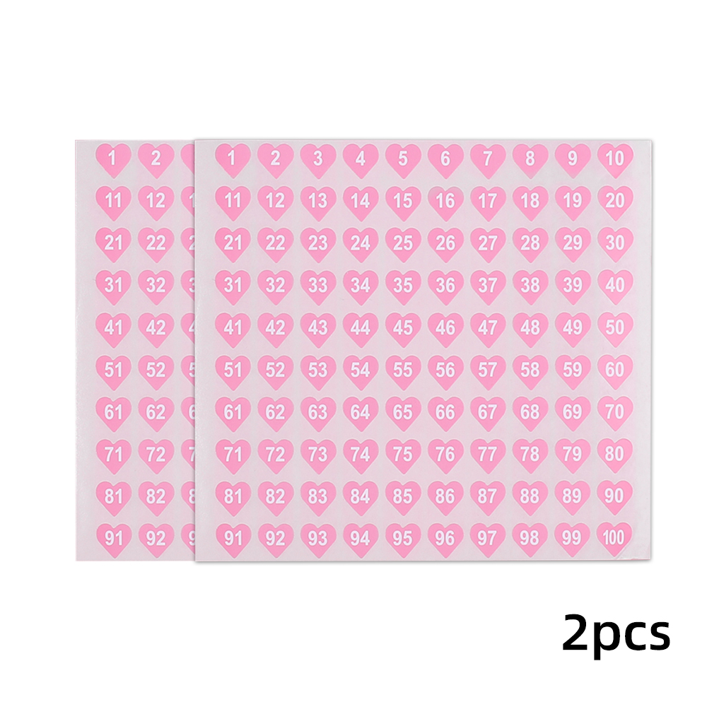 2Pcs/Lot Waterproof Pink Number Sticker Label For ... – Grandado