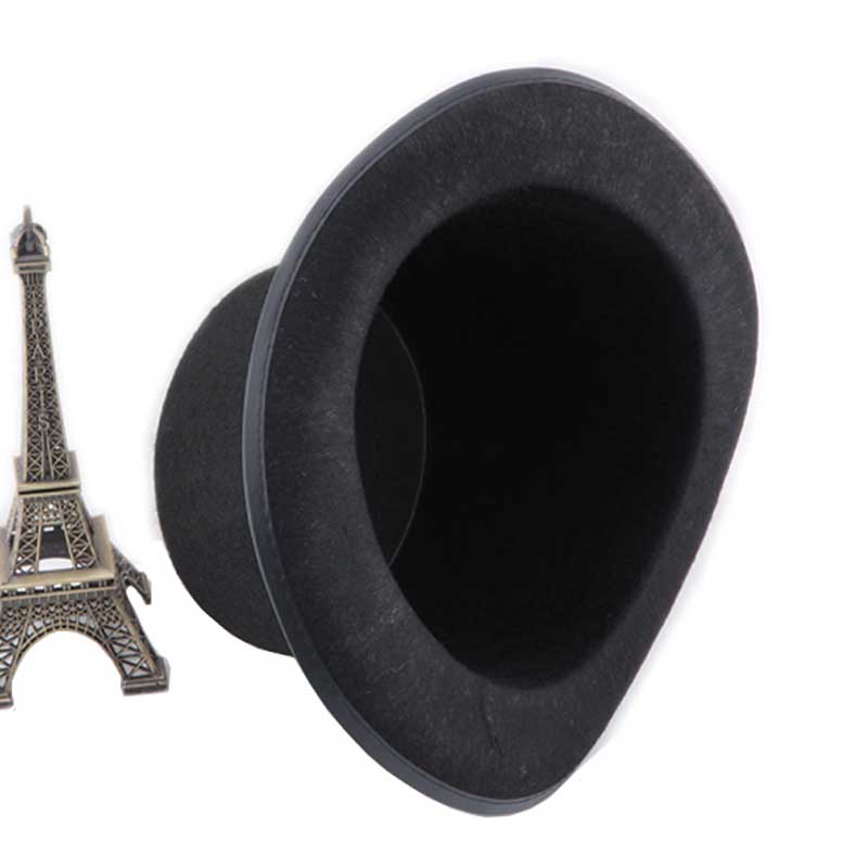 black magic hat British wind felt gentleman hat pa... – Vicedeal