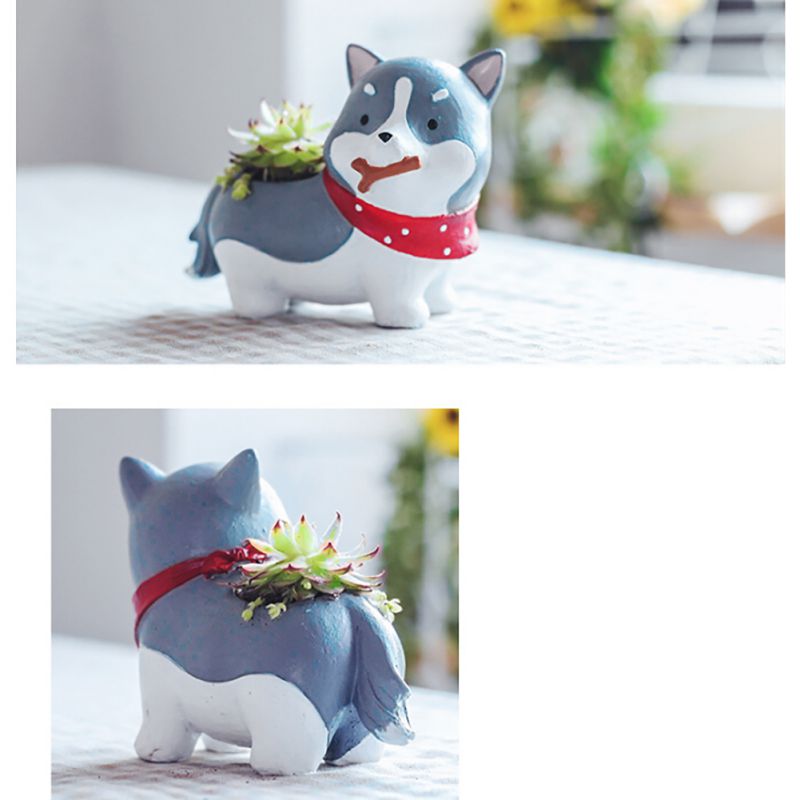Lovely Flowerpots Akita Husky Dachshund Planters S... – Vicedeal