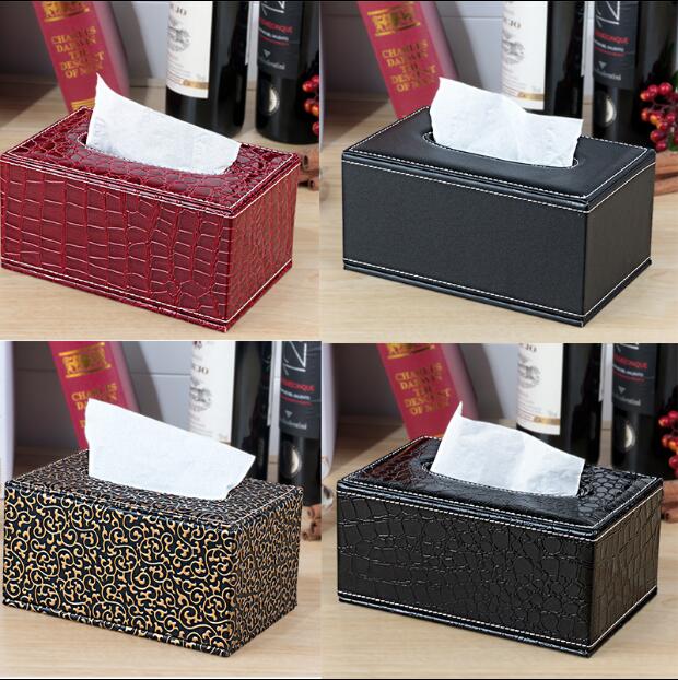 synthetic Leather napkin holder wooden tissue box ... – Vicedeal