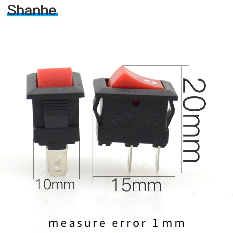 10*15Mm 2PIN Op-Off Boat Rocker Switch 3A 250VAC 6... – Grandado