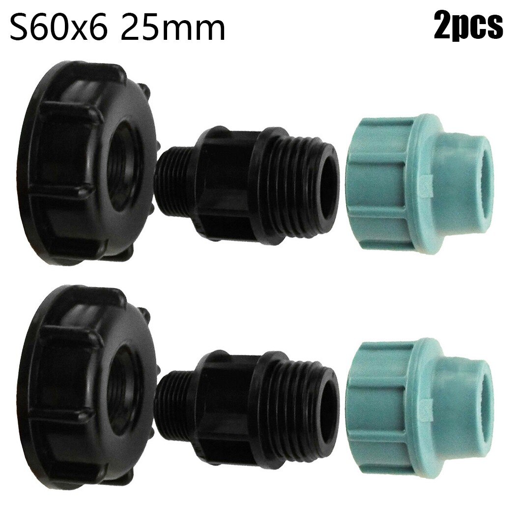 2pc IBC Tank Adapter S60X6 To MDPE Straight Pipe F... – Grandado