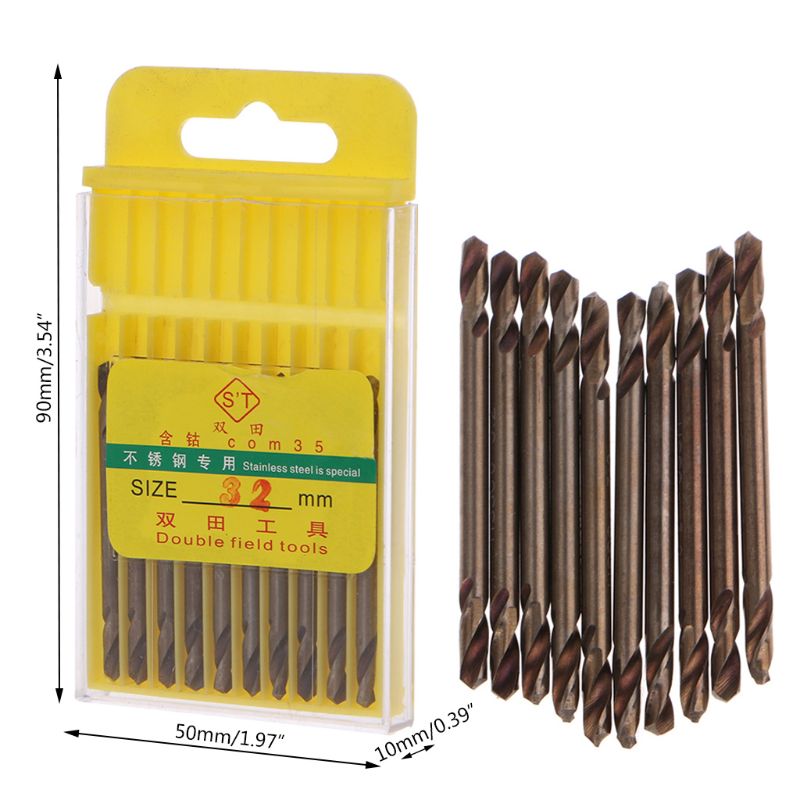 Kobalt M35 Hss Boor Set 10 Stuk 1/8 Inch Double En... – Grandado