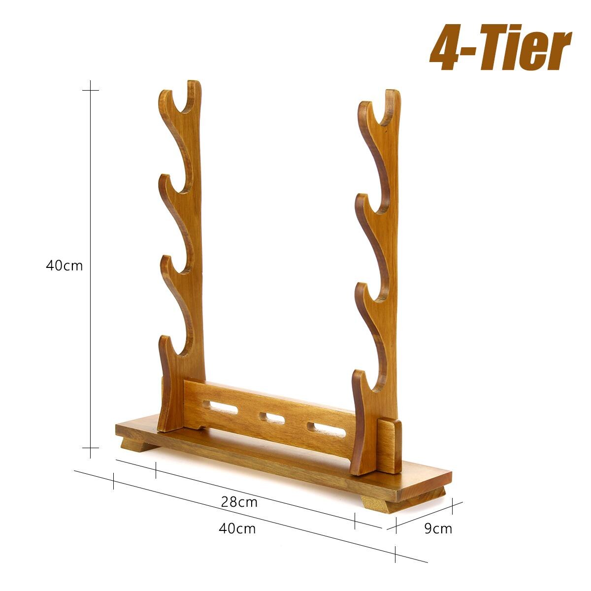 1/2/3/4 Tier Solid Wood Katana Samurai Sword Holde... – Grandado