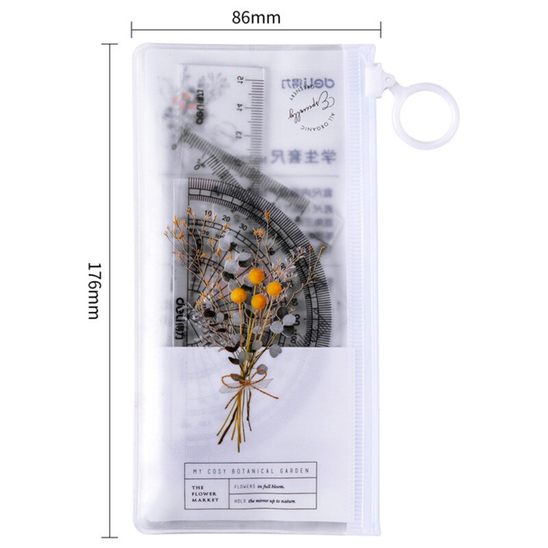 Deli Literary small fresh set ruler student ruler ... – Vicedeal