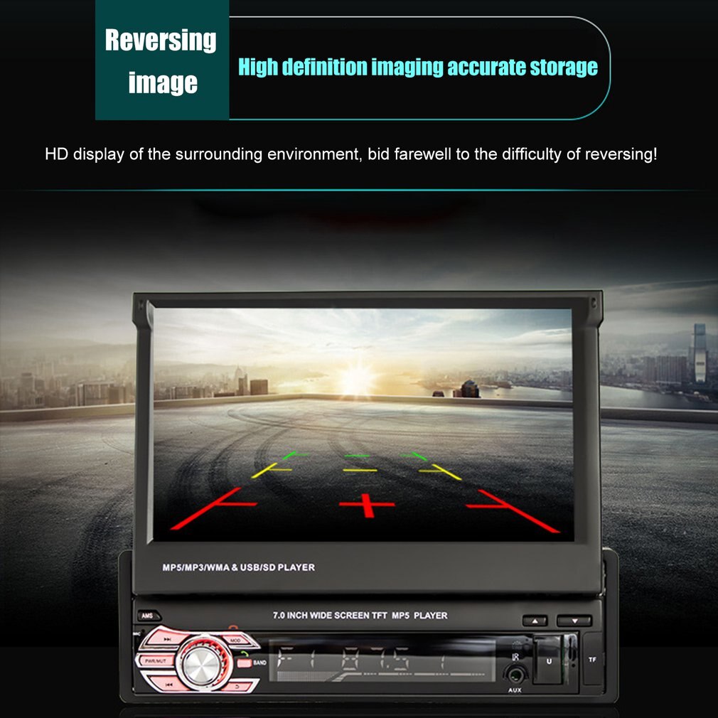 Wireless MP5 Car Radio Automatic Retractable Touch... – Grandado