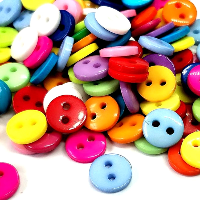 HL 200pcs 8mm candy color plastic buttons kid's ap... – Vicedeal