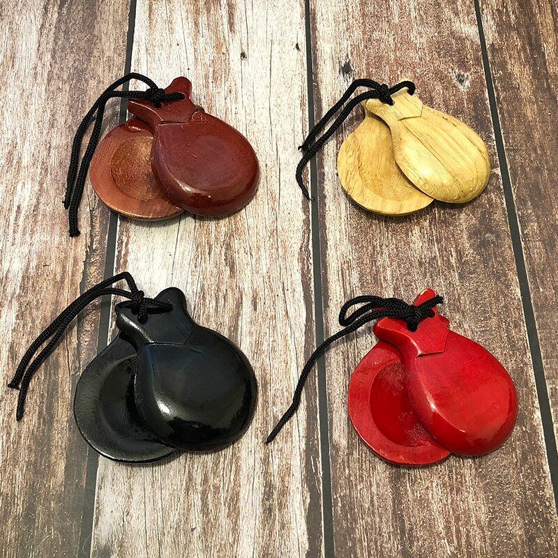Orff world A Pc Wooden Castanets Wood Percussion F... – Grandado