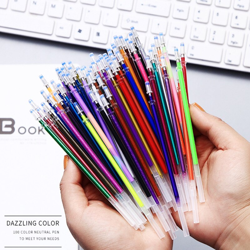 100 pcs/lot 100 Colors Ballpoint Pen Refill Set Mu... – Grandado