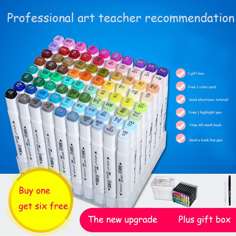 Markers Marker pen 12/24/36/48/72/100 colors for s... – Vicedeal