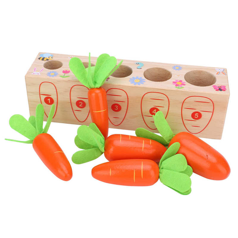 Shape Wooden Pull Carrot Game Number Fine Motor Sk... – Grandado