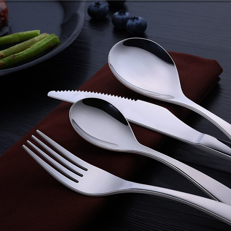 24 stk 304 rustfritt stål bestikk middagssett serv... – Grandado
