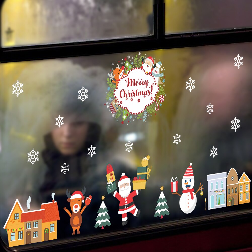 Merry Christmas Santa Claus Wall Stickers For Home... – Grandado