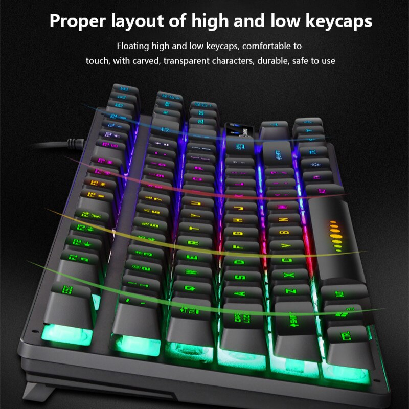 GK-10 Gaming Keyboard Luminous Characters Through ... – Grandado