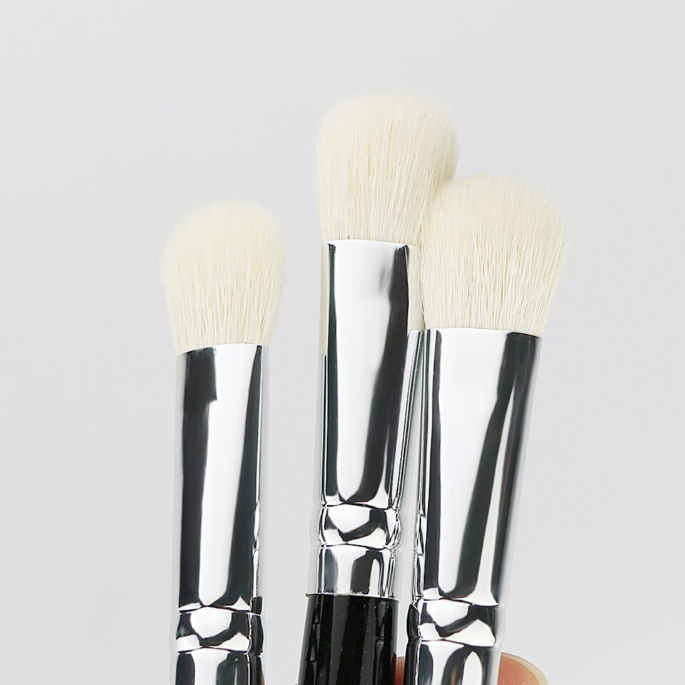 BEILI-brocha de pelo blanco de cabra Natural, pincel de maquillaje de ...