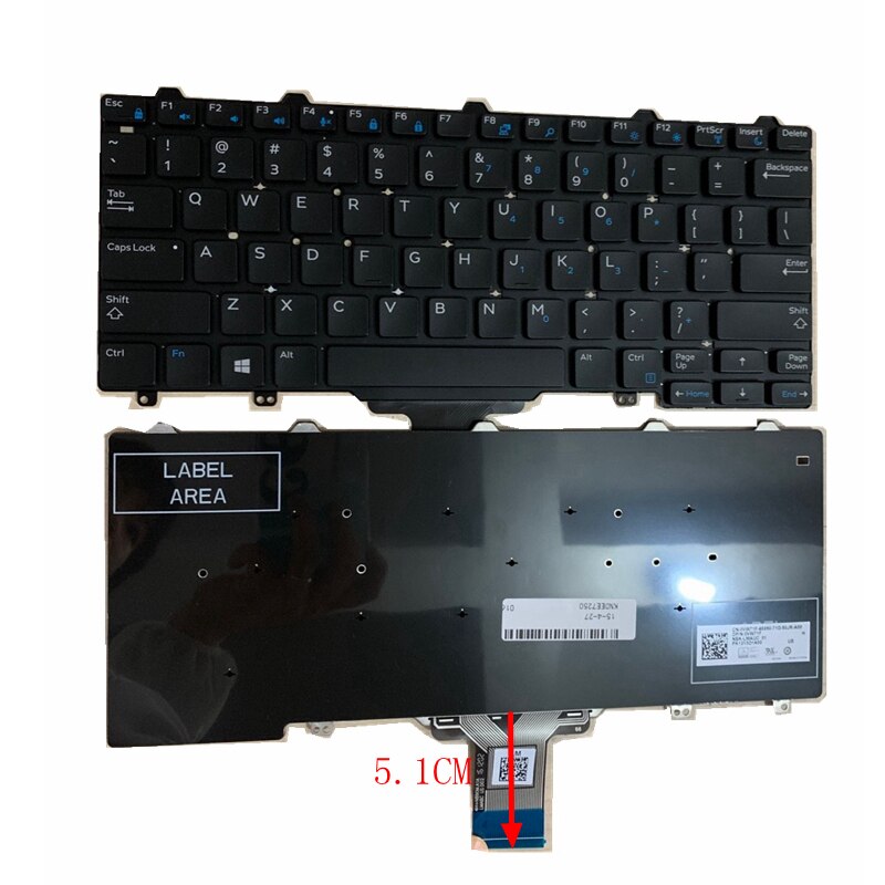 Gzeele US laptop keyboard For DELL Latitude 7350 E... – Grandado