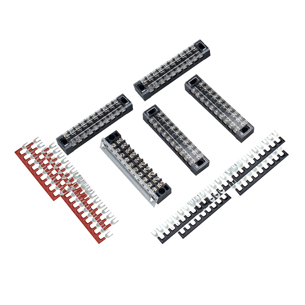 5Pcs 10P Screw Barrier Terminal Block with Pre Ins... – Grandado