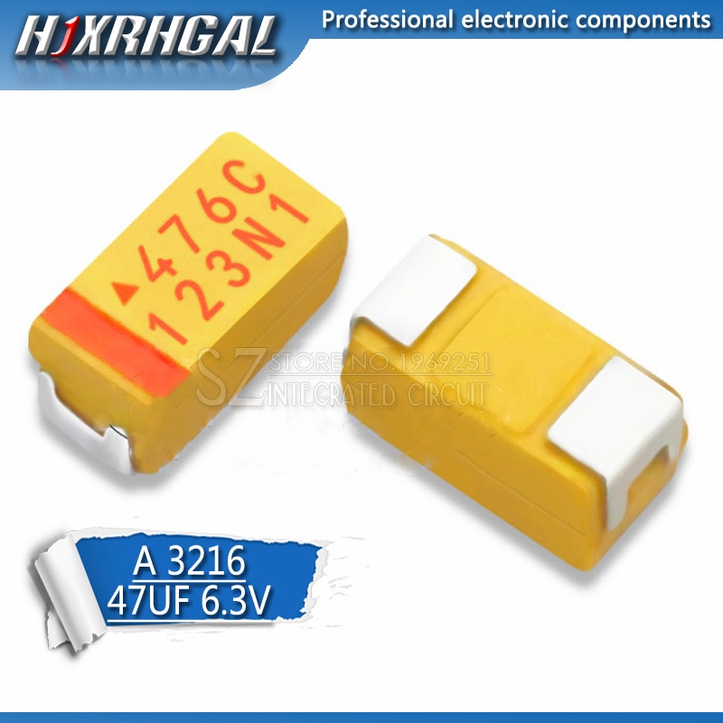 20 st a 3216 47uf 6.3v 476c smd tantal kondensato... – Grandado