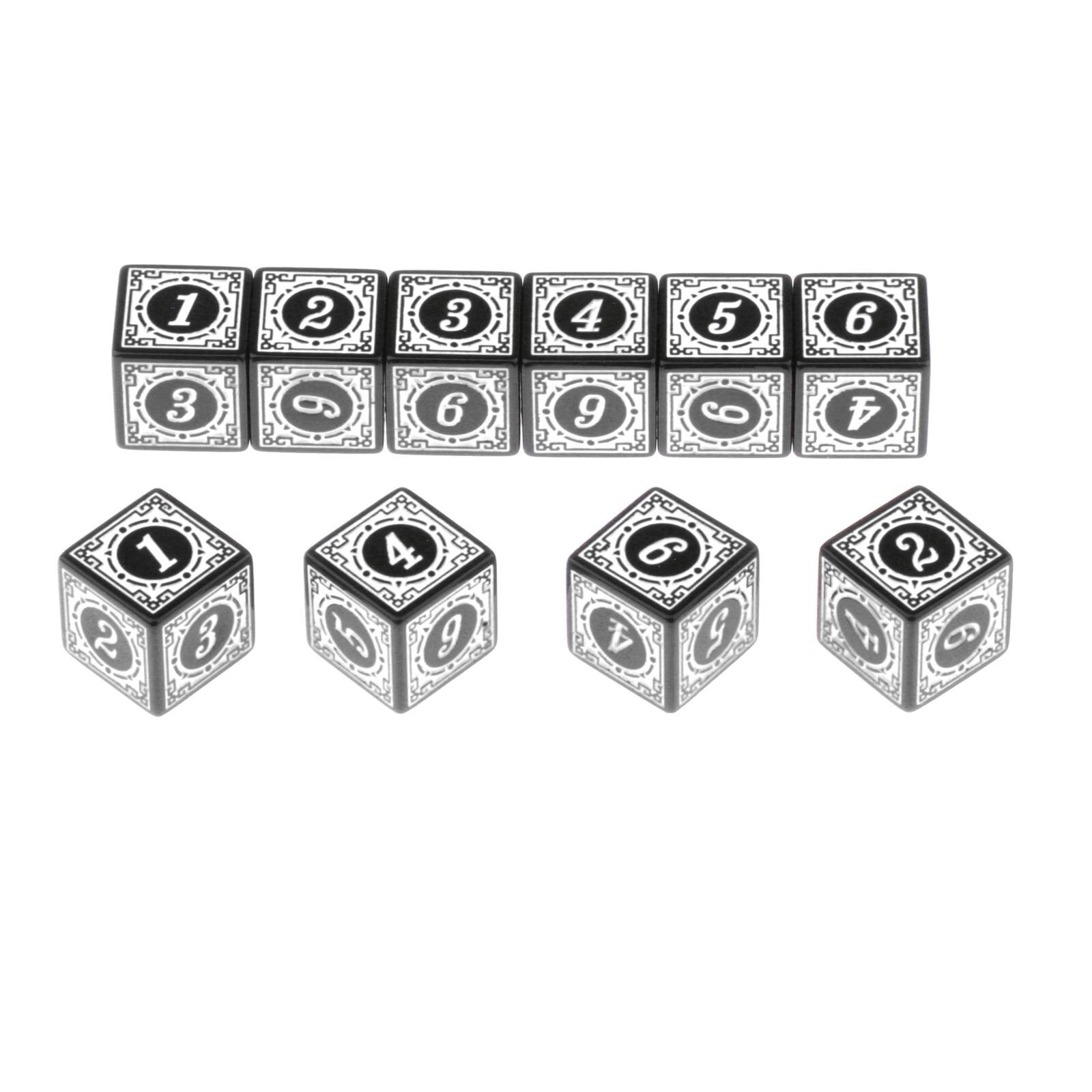 10pcs 6 Sides Polyhedral Dice Toys Multi Sided Acr... – Vicedeal