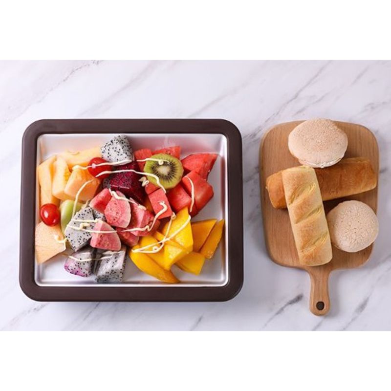 Rectangular Ice Cream Machine with 2 Spatulas Smal... – Vicedeal