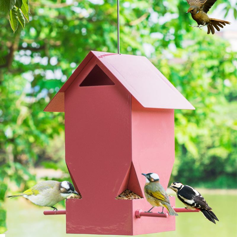 Hanging Bird Feeder Outdoor Iron Rainproof Windpro... – Grandado