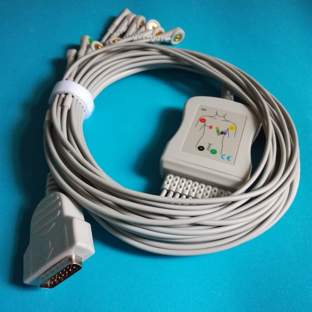 GE MARQUETTE EKG cable 10 lead ecg cable Snap on t... – Vicedeal