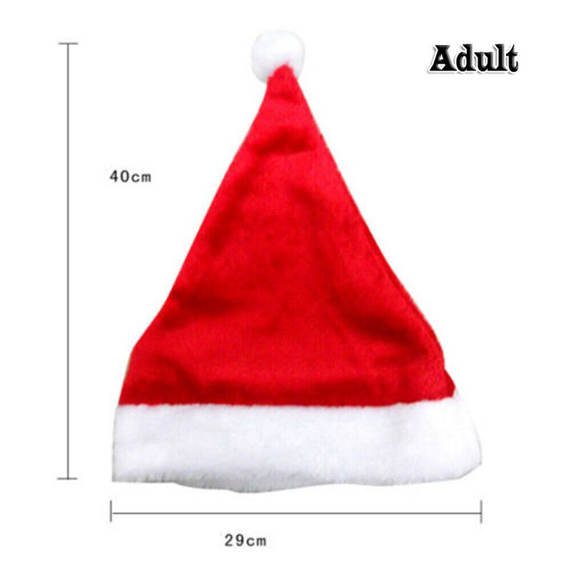 Christmas Unisex Adult Kid Santa Claus Hat Warm Pl... – Grandado