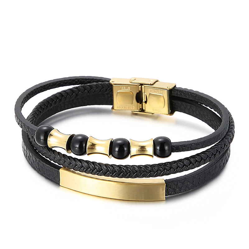 Europese Hip Hop Sieraden Rvs Magneet Bocht Bamboe... – Vicedeal
