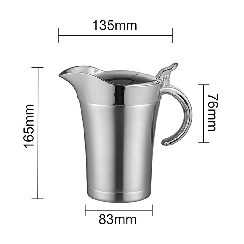 1 Pcs Stainless Steel Gravy Boat Sauce Jug Double ... – Grandado