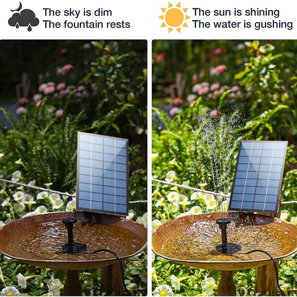 Solar Power Water Pump Kit 7.5V 3W Solar Panel Gar... – Vicedeal