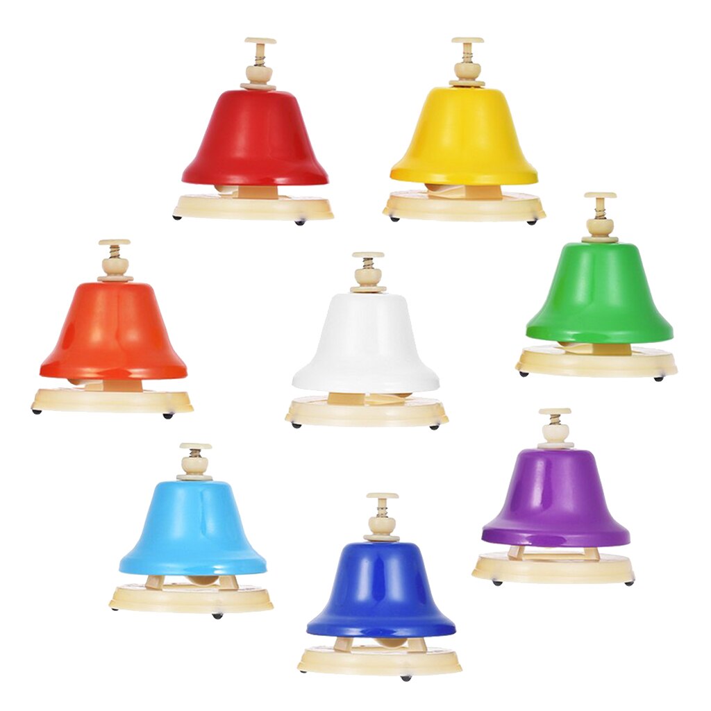 Colorful 8 Note Hand Bell Set Percussion Instrumen... – Grandado